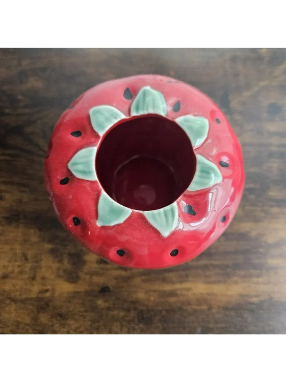 Ashland | Accents | Strawberry Shaped Ceramic Planter Vase 45 Red ...